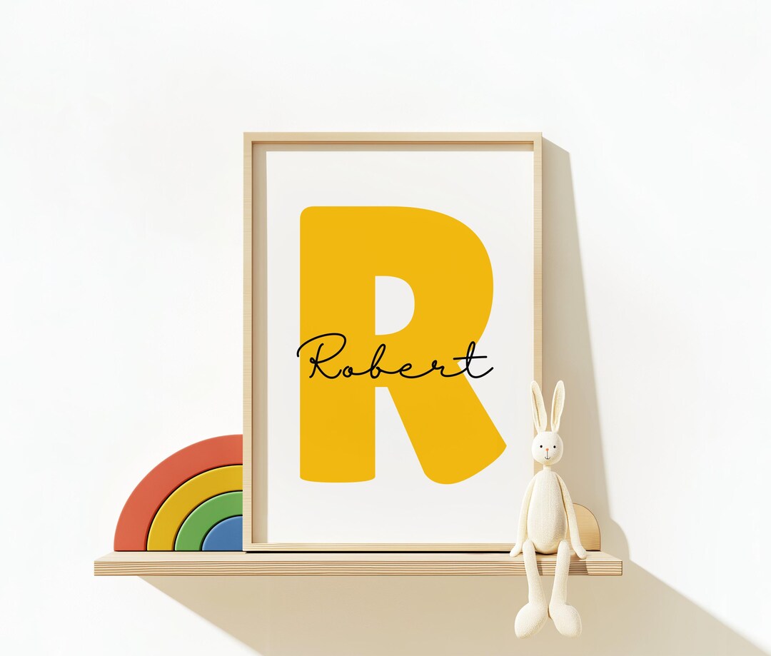 Custom Initial Print Printable Name Sign Personalized Name Print ...