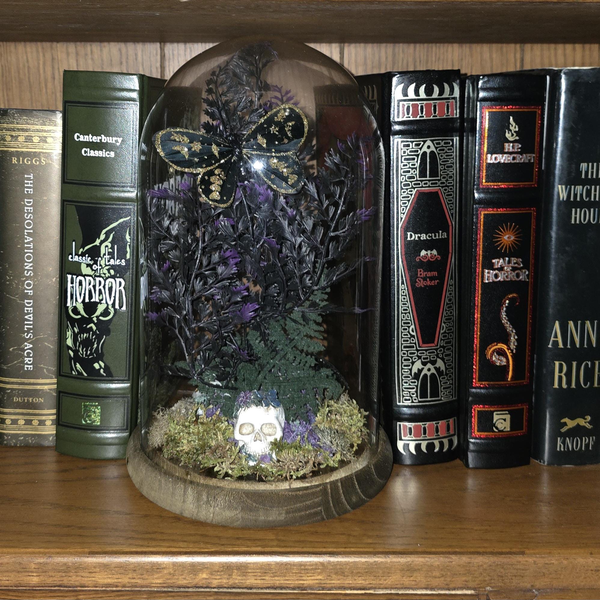 Goth Tabletop Glass Dome Centerpiece | Halloween Diorama Cloche ...