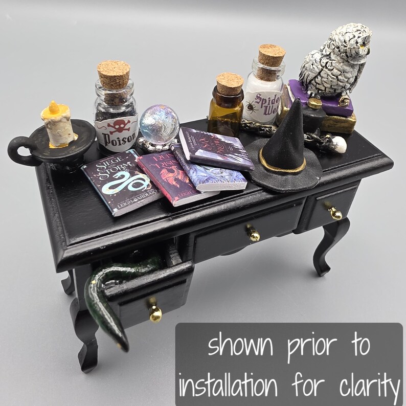 Witch Desk Diorama | Upcycled Clock Halloween Decor - Etsy