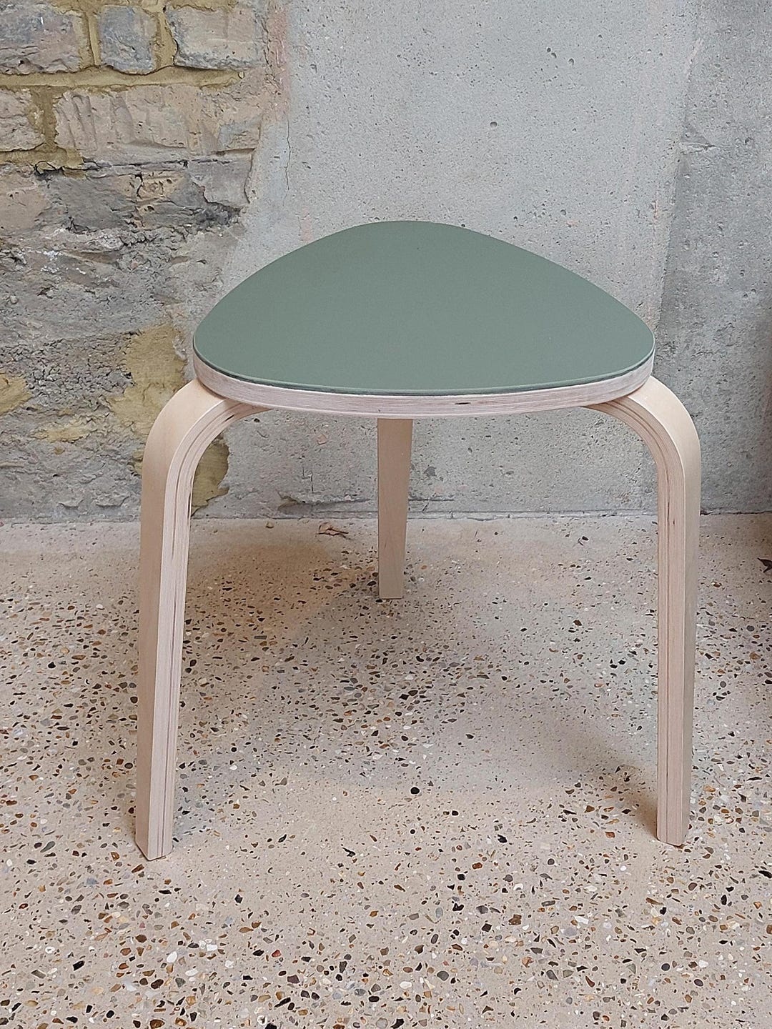 Stacking Stool Wooden Linoleum Designer Chair, Dining Seat Small Table ...