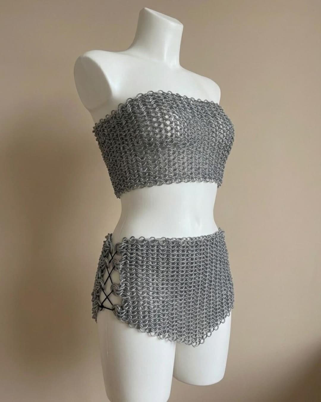 Chainmail Siren Set. Corset and Skirt - Etsy