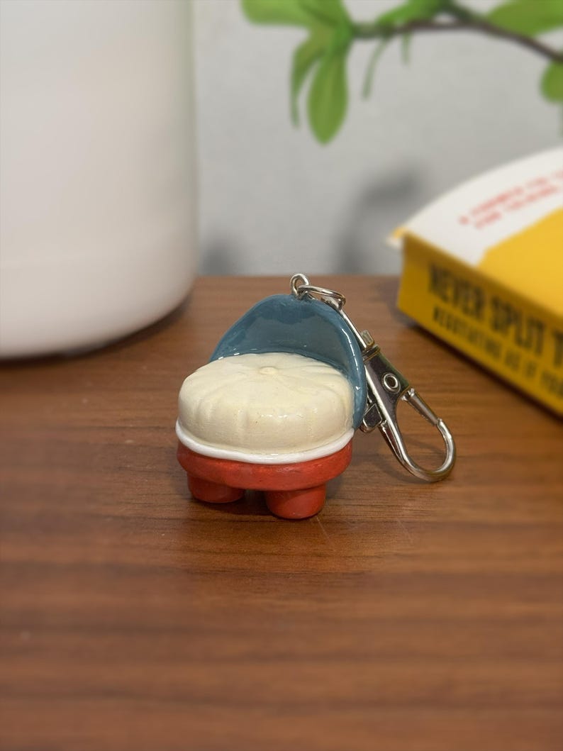 Handmade Tiny Chair Keychain, Cute Clay Bag Charm, Miniature Furniture ...