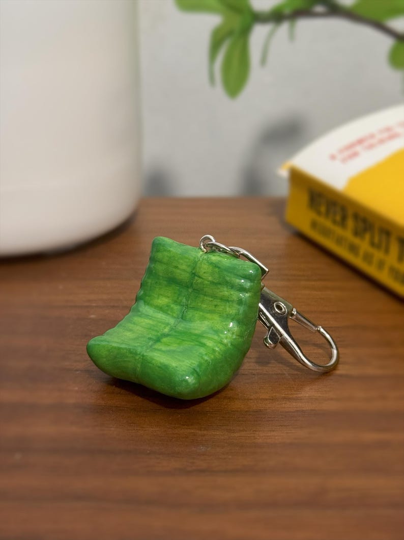 Handmade Tiny Chair Keychain, Cute Clay Bag Charm, Miniature Furniture ...