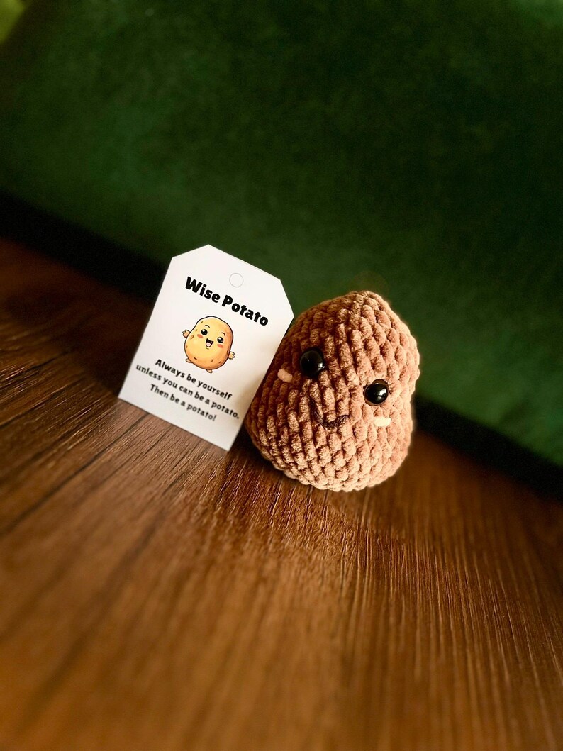 Potato Crochet Pattern With Printable Funny Tags Easy DIY Amigurumi ...