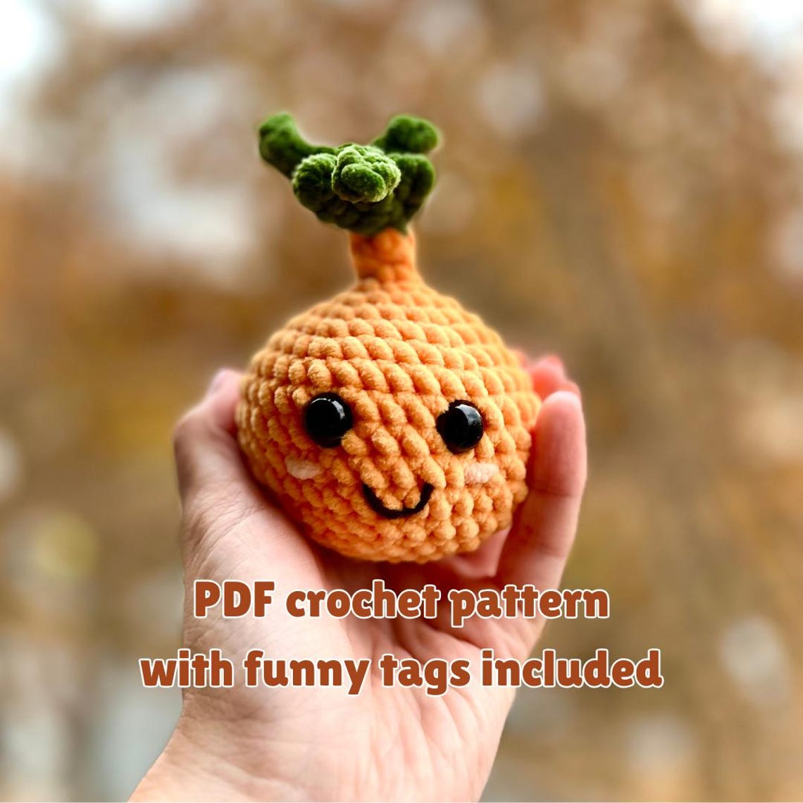 Onion Crochet Pattern With Printable Funny Tags – Easy Amigurumi ...