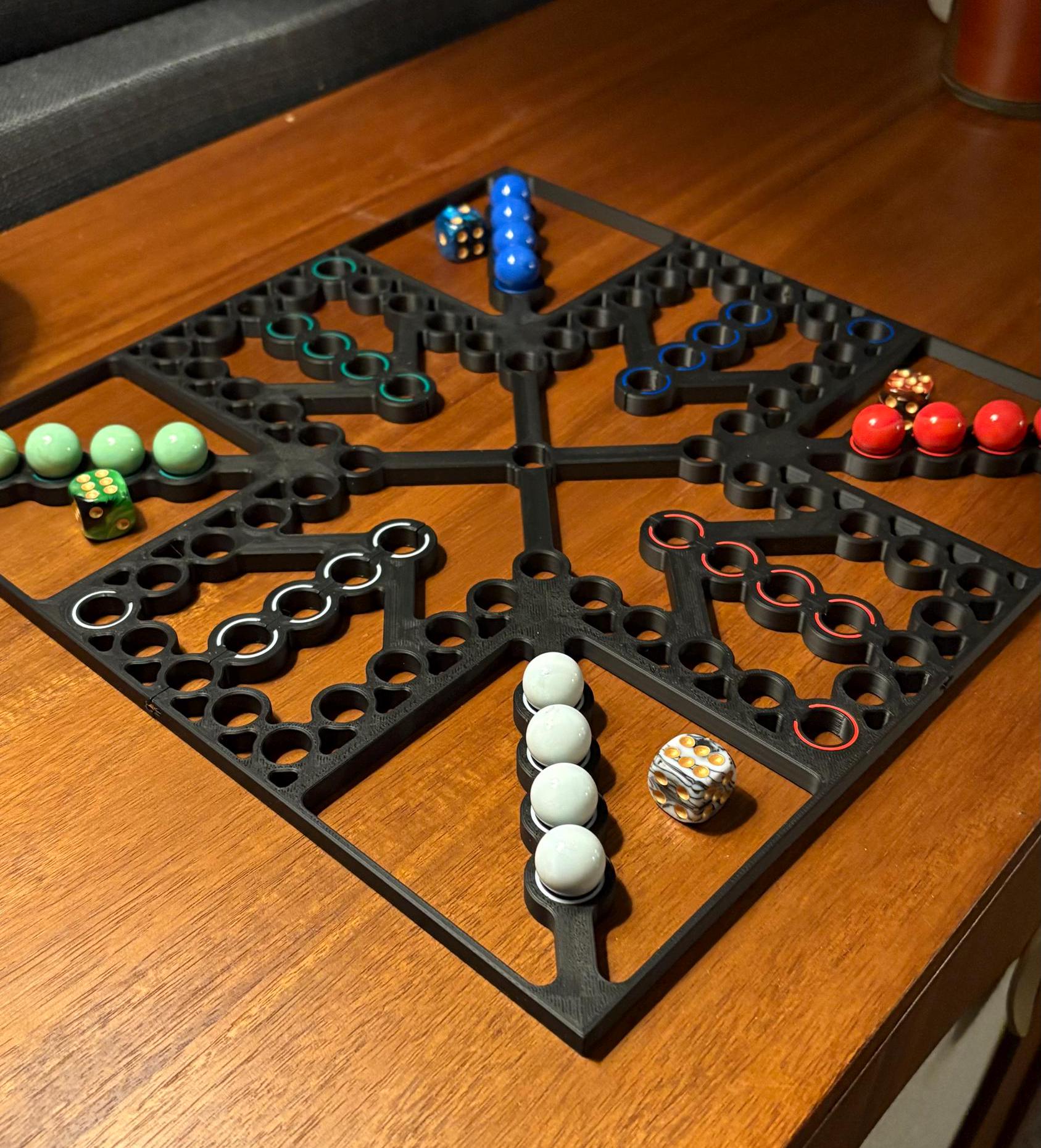 Wahoo / Aggravation Game Board With Marbles, Dice and 2 Accessory ...