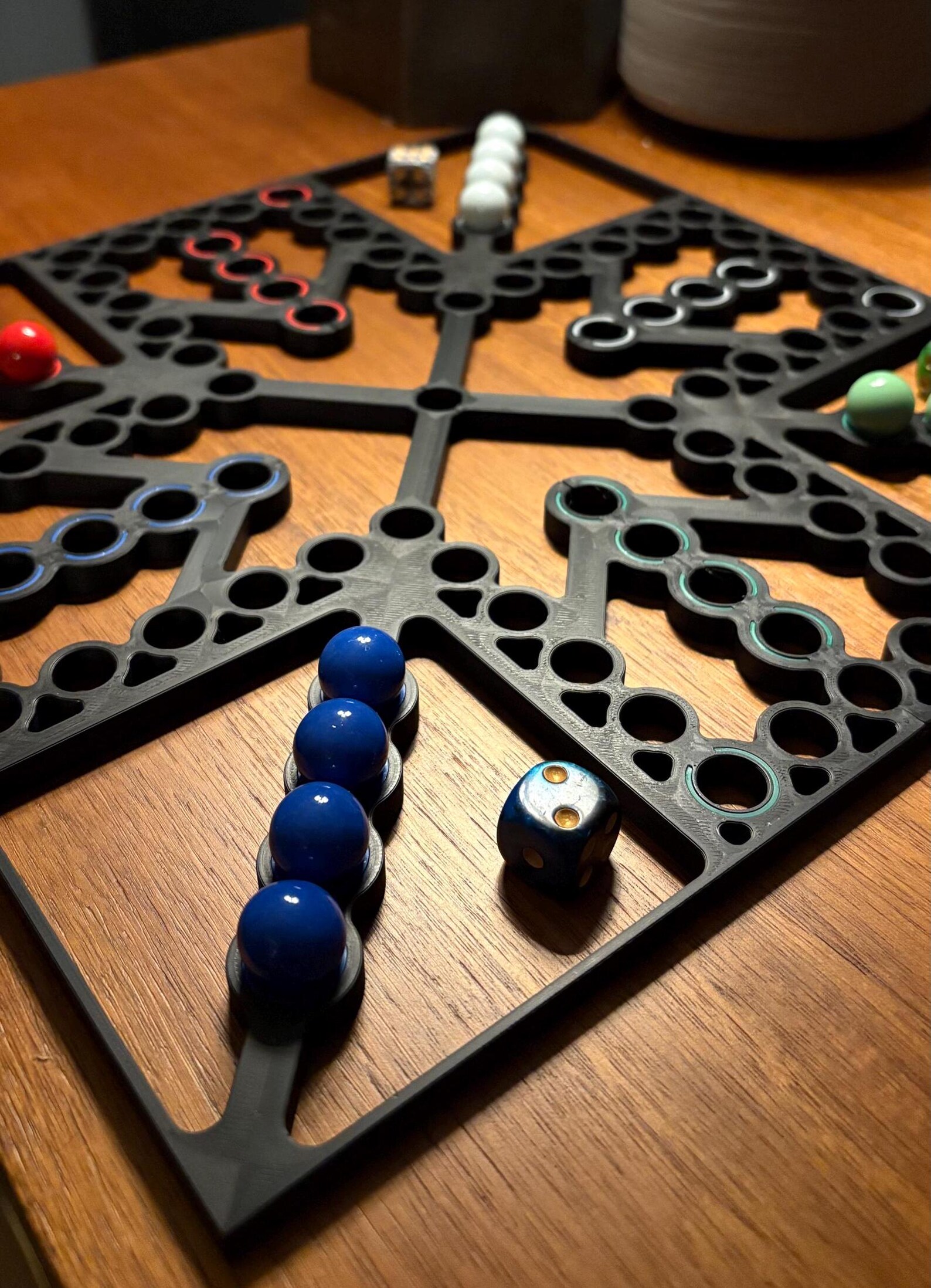 Wahoo / Aggravation Game Board With Marbles, Dice and 2 Accessory ...