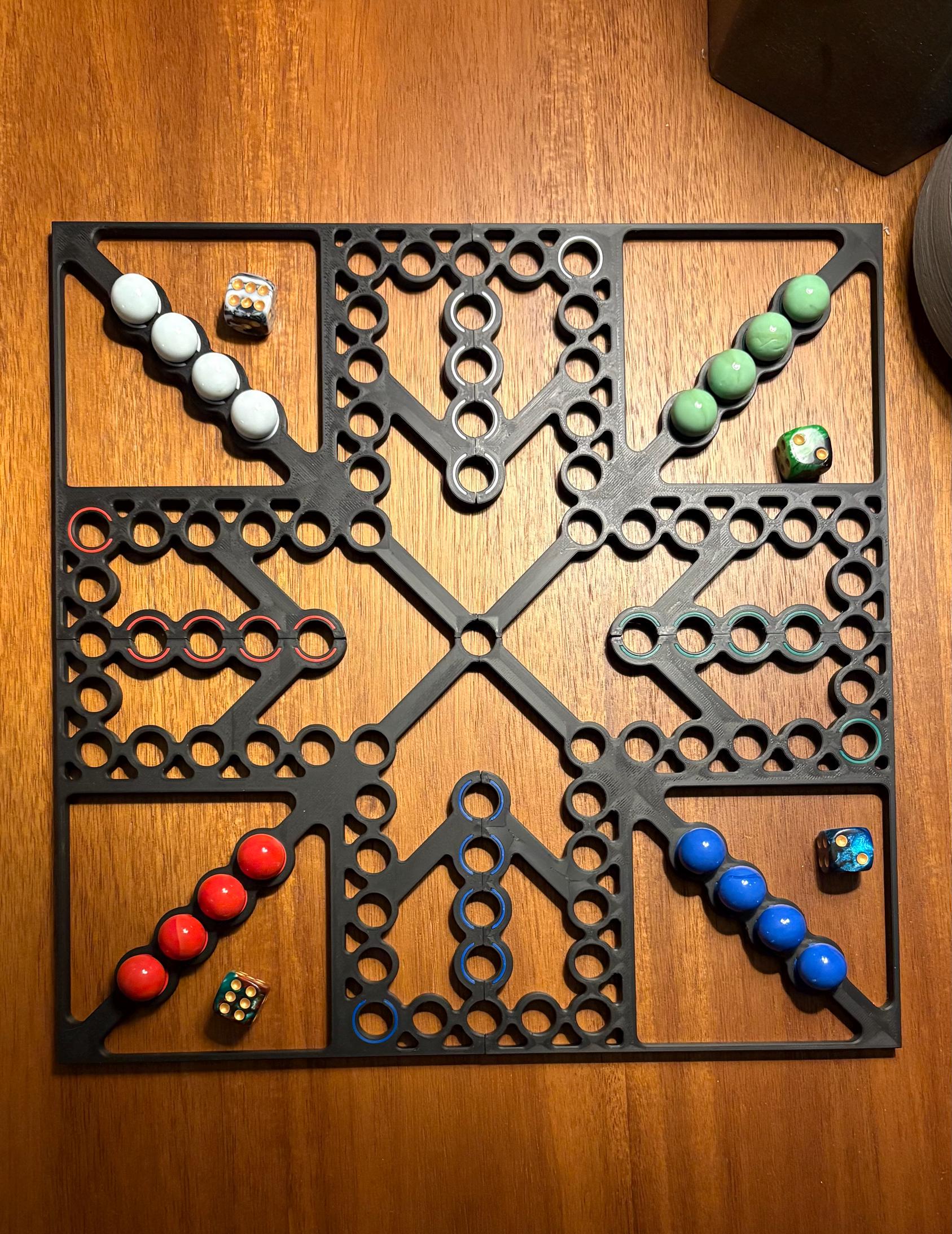 Wahoo / Aggravation Game Board With Marbles, Dice and 2 Accessory ...