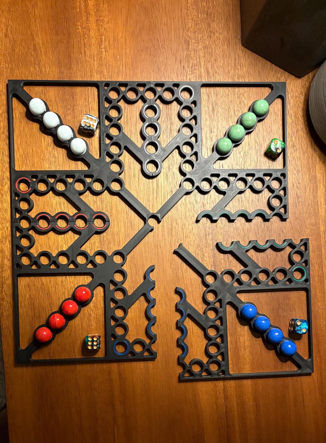 Wahoo / Aggravation Game Board With Marbles, Dice and 2 Accessory ...