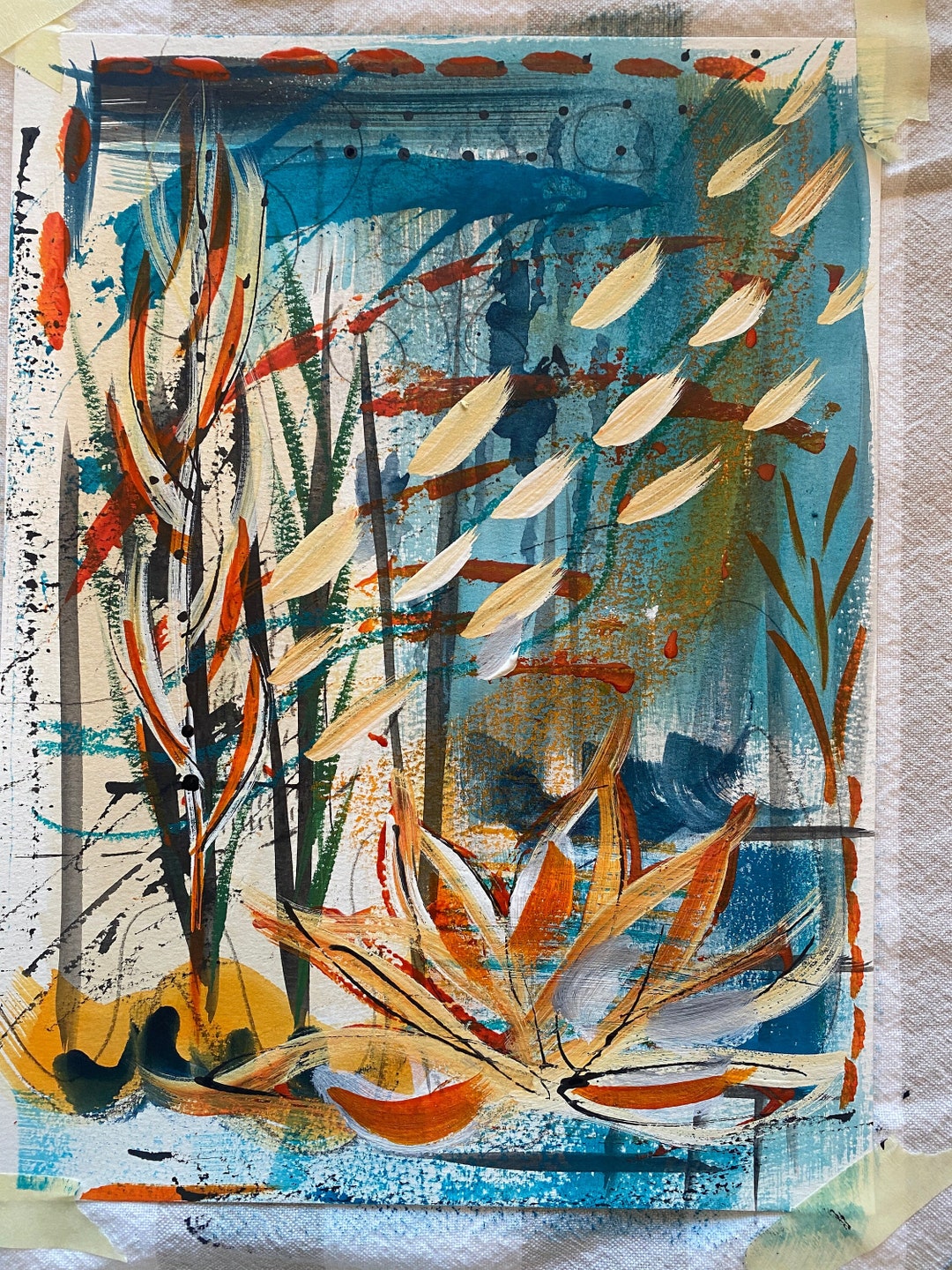 Lotus Rising Original Artwork on Watercolor Paper by Krista J Brock ...