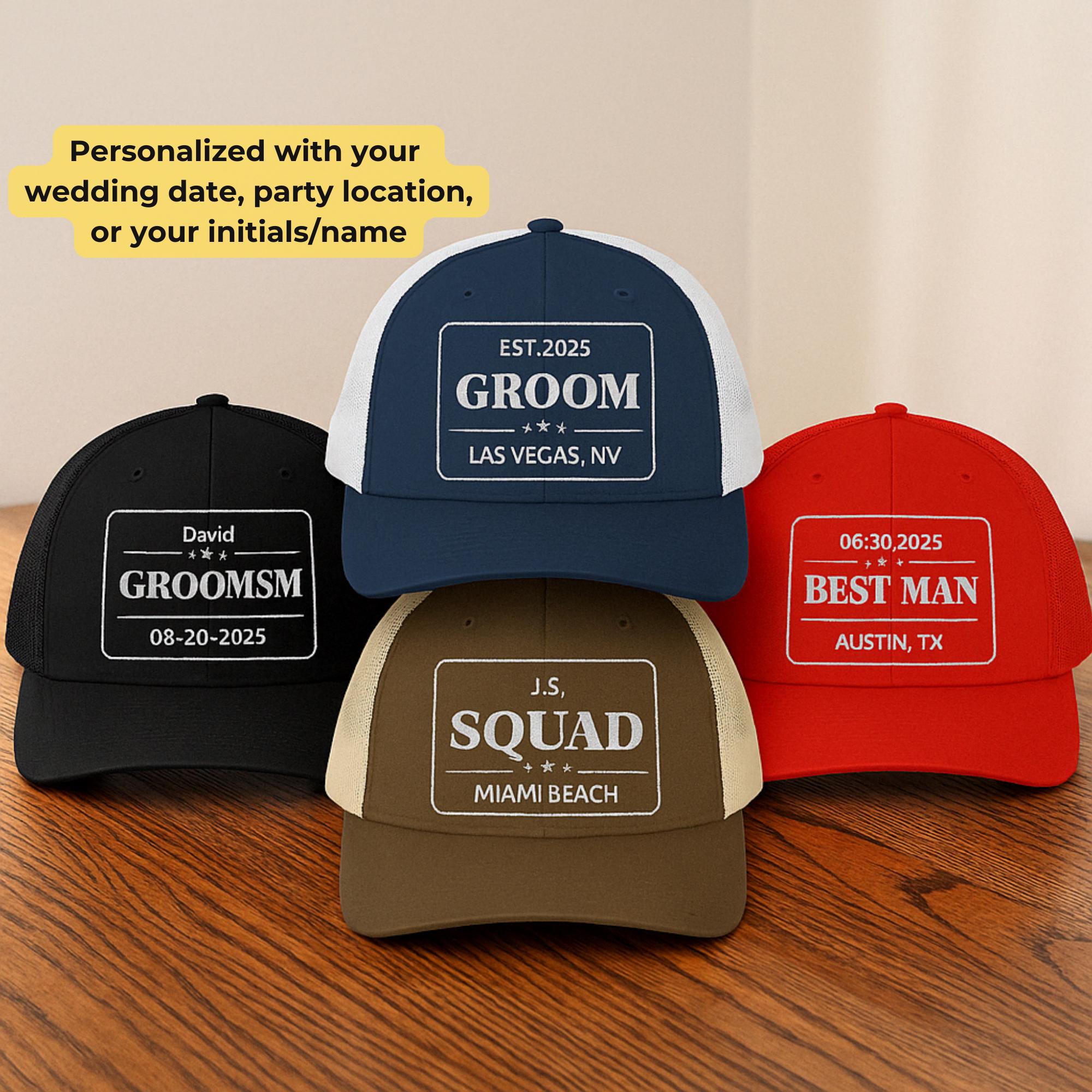 Custom Embroidered Bachelor Party Hat, Custom-embroidered Hat ...