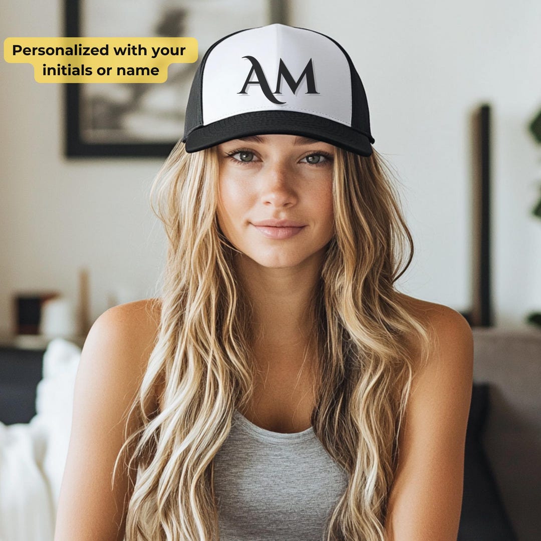 Custom Monogram Hat, Custom Initial Hat, Monogrammed Hat, Custom Name ...