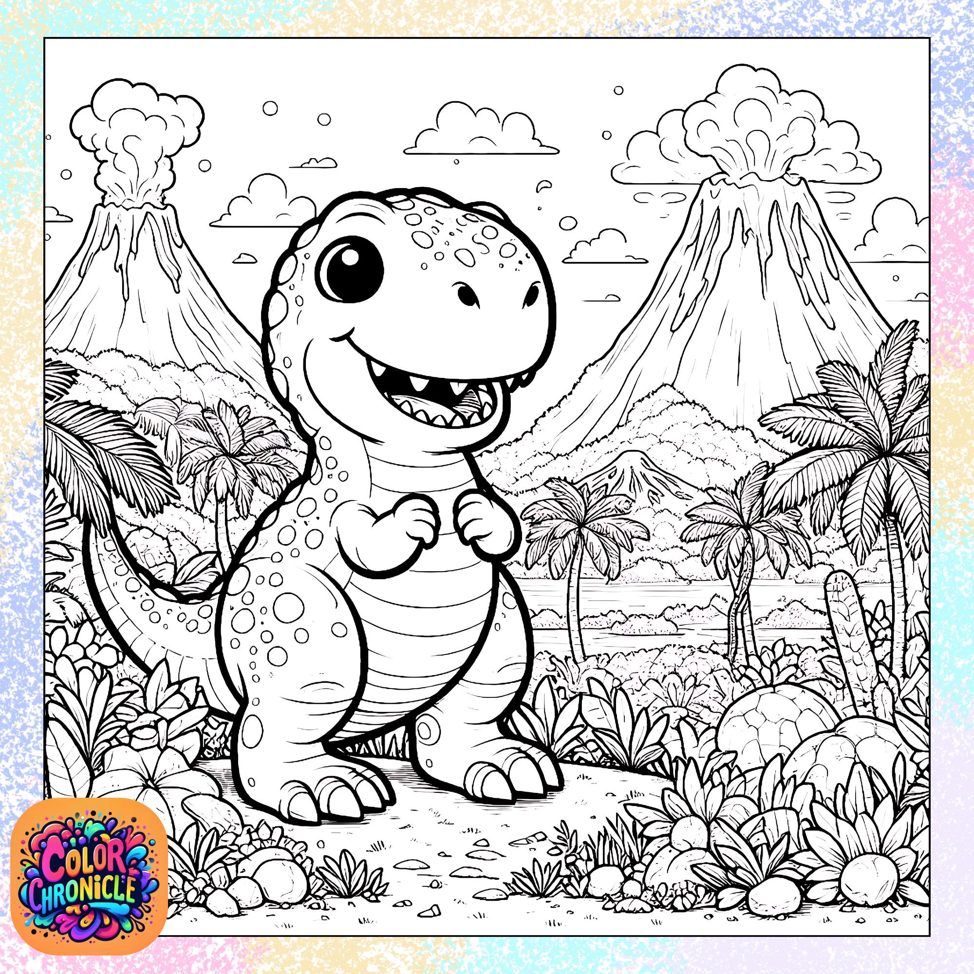32 Cute Dinosaur Coloring Pages, Kids Coloring Page, Dinosaurs Coloring ...