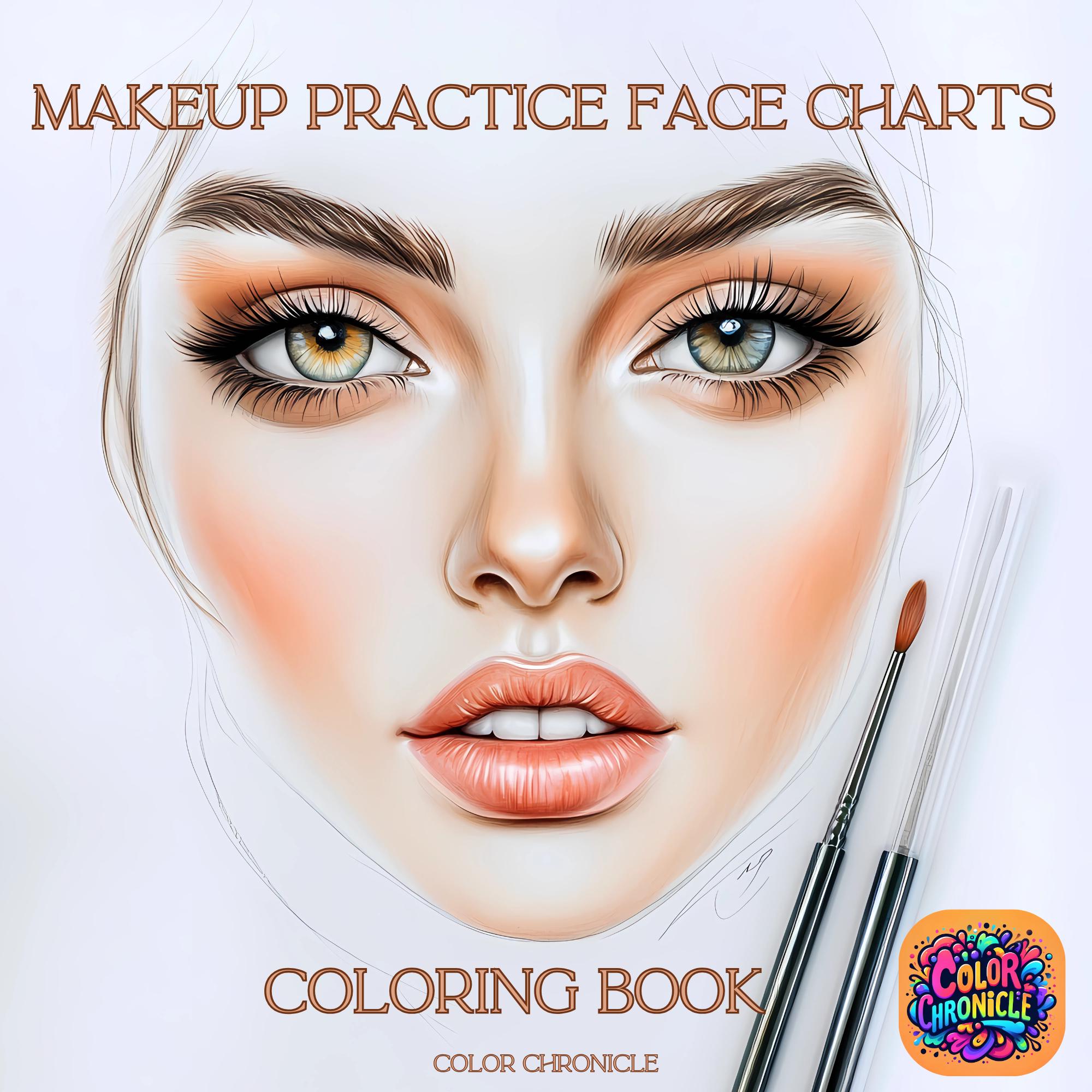 30 Makeup Artist Templates, Makeup Artist Practice Sheets, Makeup ...