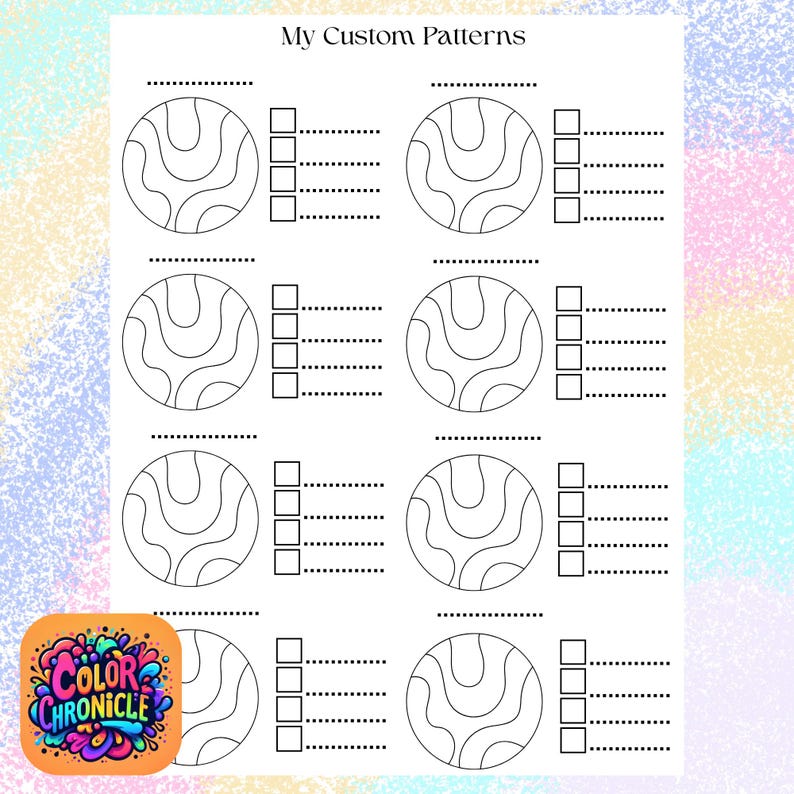 Pattern Practice Coloring Book: 30 Printable Pages (PDF Download) - Etsy