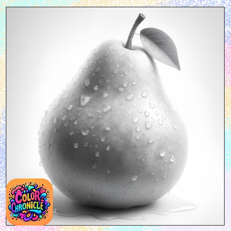 Mixed Fruit Grayscale Coloring Pages: 30 Printable Designs (PDF) - Etsy