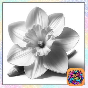 65 Realistic Flower Coloring Pages Adults Coloring Book Grayscale ...