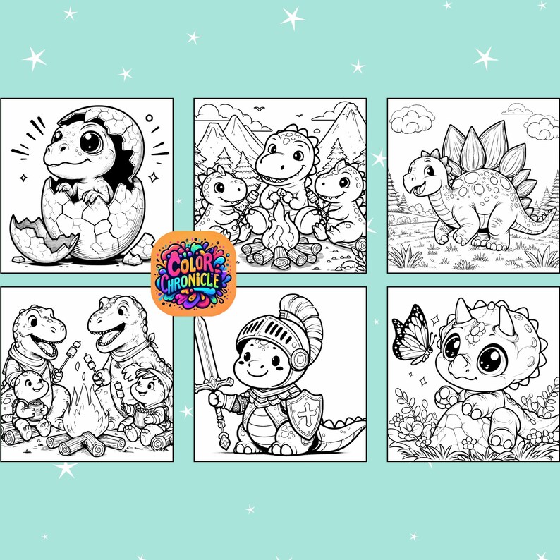 32 Cute Dinosaur Coloring Pages, Kids Coloring Page, Dinosaurs Coloring ...