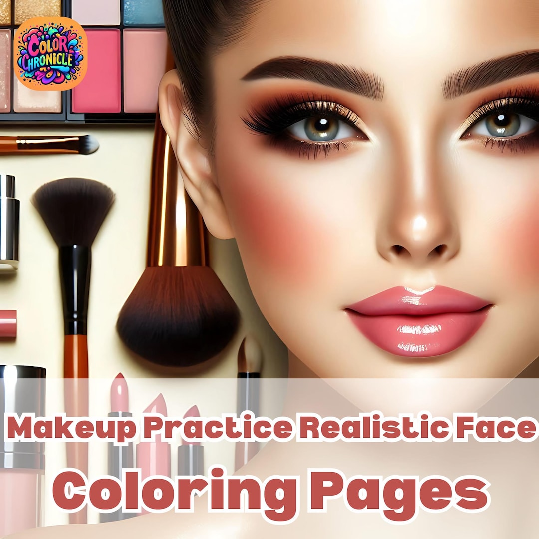 Makeup Artist Practice Sheets: Realistic Face Charts (digital Download ...