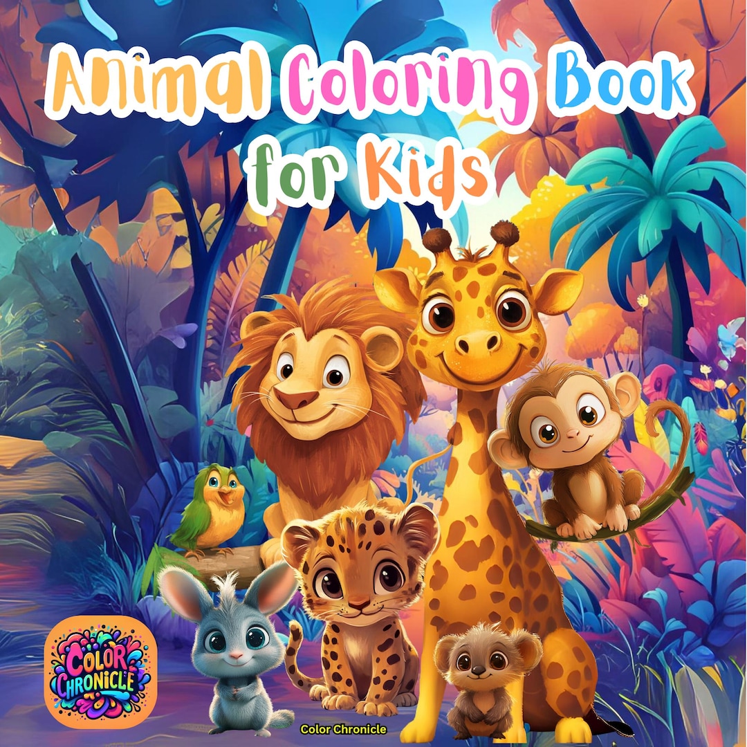 30 Animals Coloring Pages for Kids, Cute Animals Coloring Pages, Kids ...