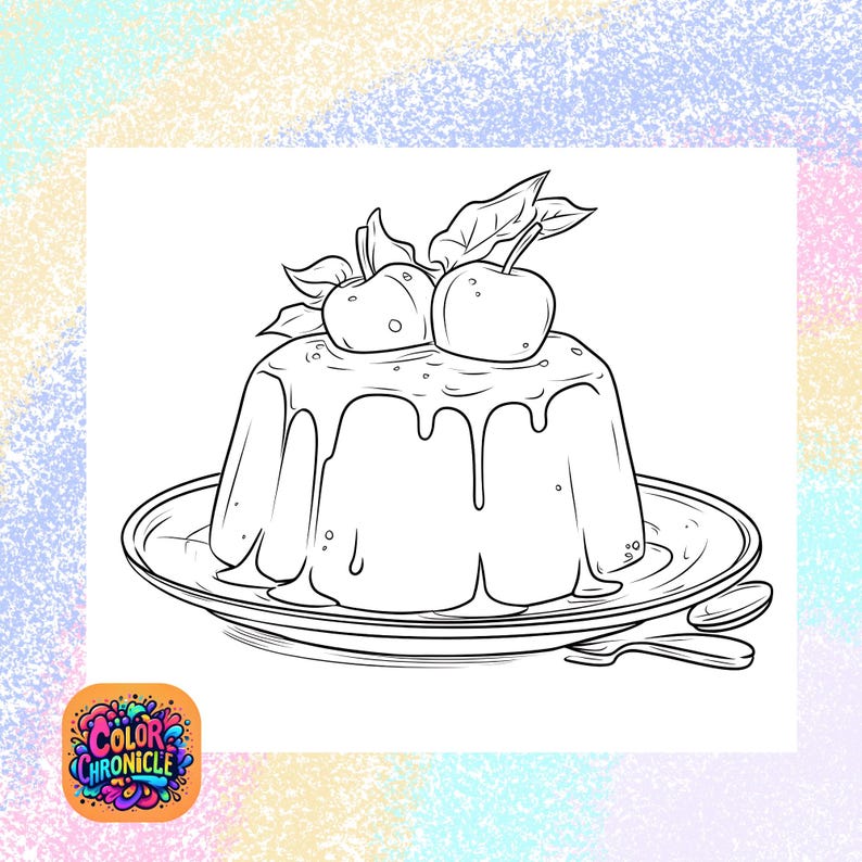 40 Sweets Coloring Page, Cakes Coloring Book, Desserts Coloring Book ...