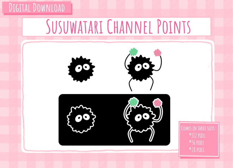 Susuwatari Twitch Channel Points Icon Digital Download Cute Streaming ...