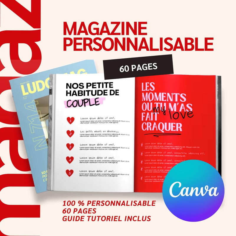 Magazine personnalisé couple - Etsy France