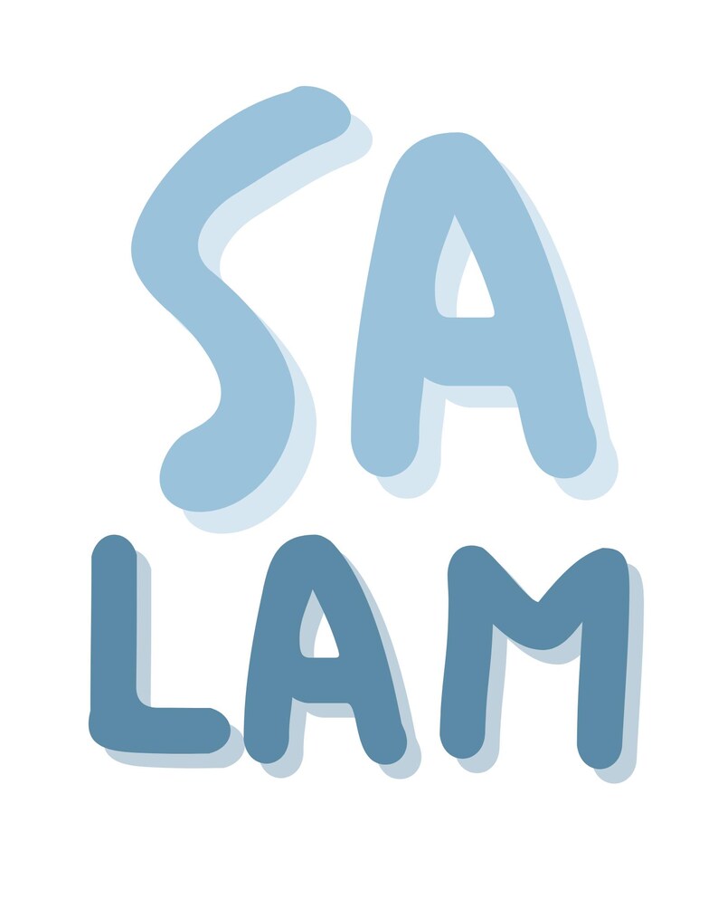 Salam Arabic Print - Digital Download Art - Arabic Calligraphy Love ...