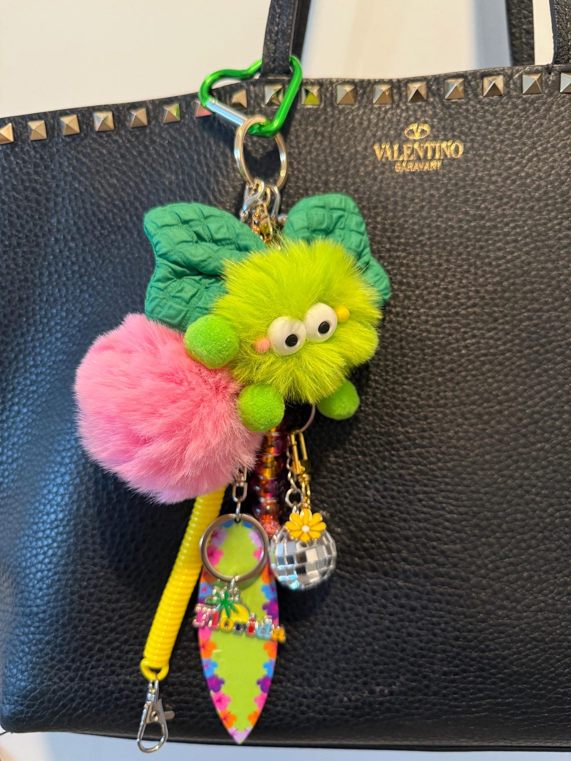 Cute Green Monster Bag Charm - Etsy