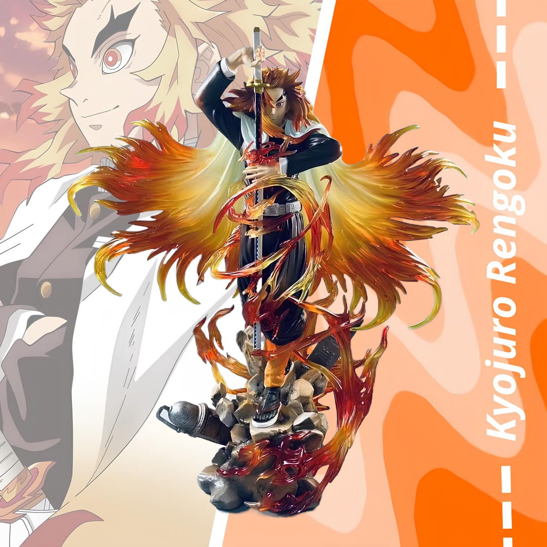 Anime Demon Slayer Rengoku Kyojuro Rengoku Figure Kimetsu No Yaiba PVC ...