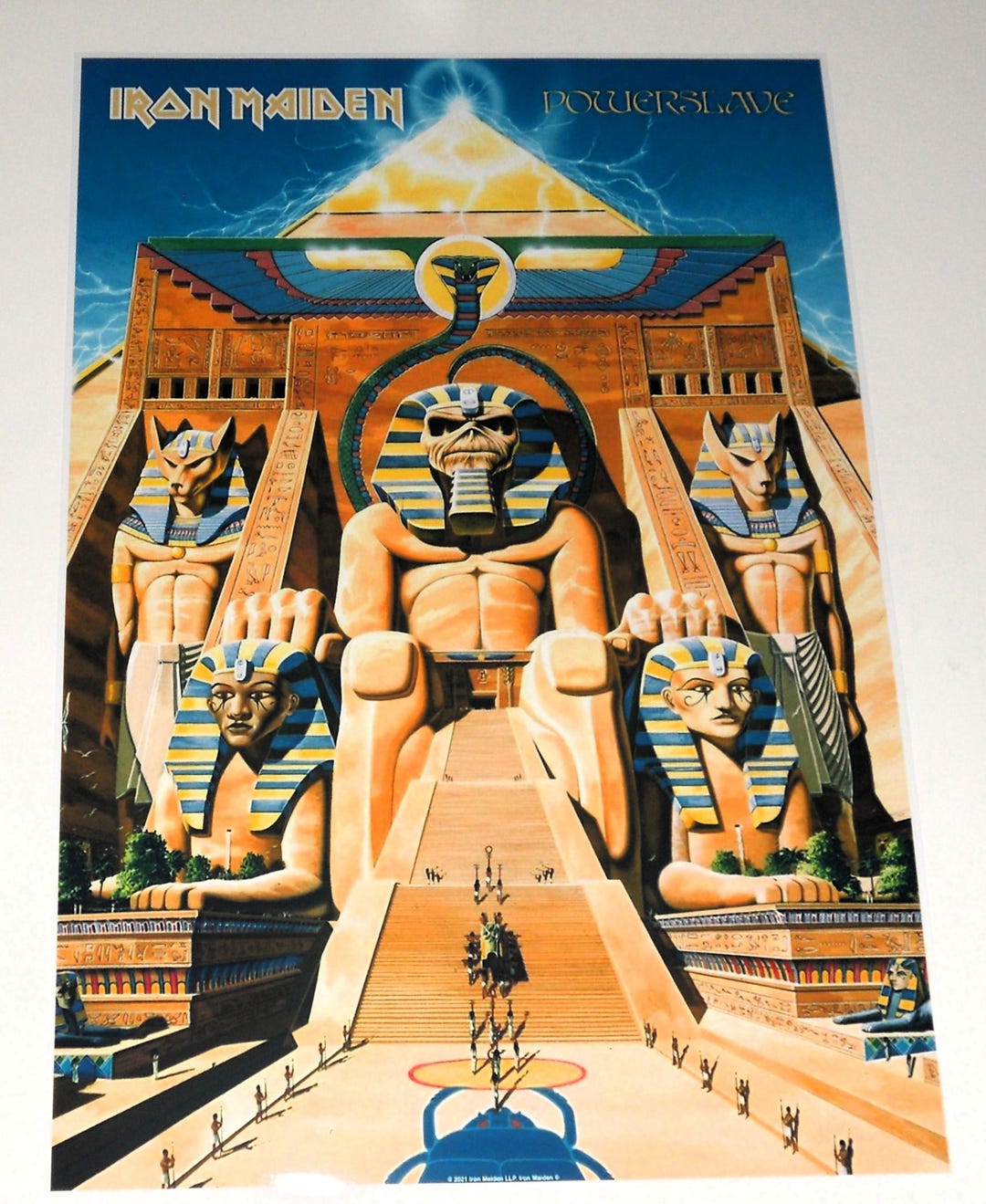 Large Iron Maiden POWERSLAVE Album Metal 1984 Promo Poster 19x13 Irons Up - Etsy