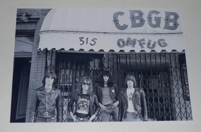 Ramones Punk Band CBGB Punk Stage NYC Johnny, Joey, Dee Dee, Tommy 1975 ...