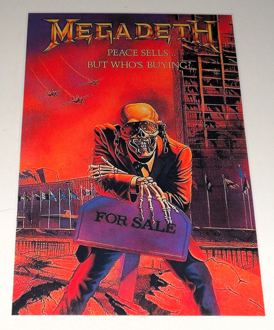 Large Megadeth PEACE SELLS... Metal 1986 Promo Dave Mustaine Poster ...