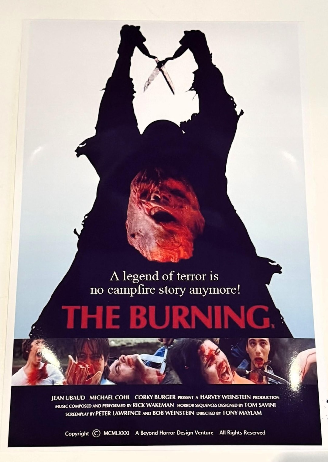 The Burning Slasher '81 Horror Film Poster USA Poster 19x13 Cropsey ...