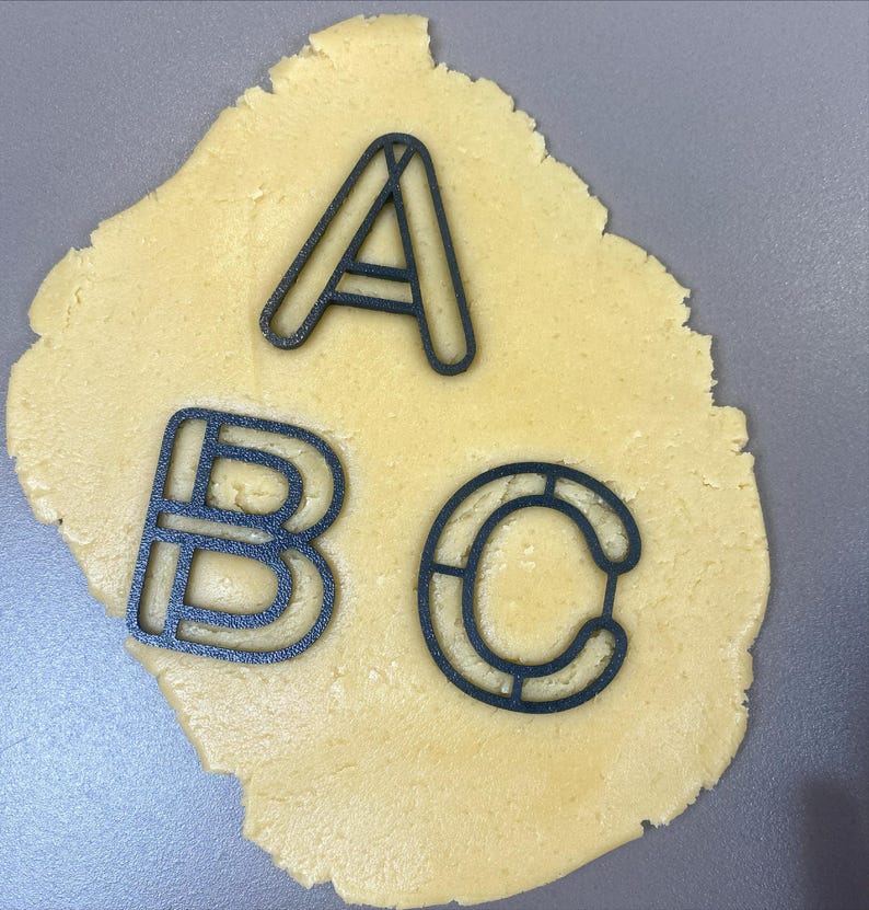 Alphabet Letter Cookie Cutter Set or Individually - Cookie Cutter ...