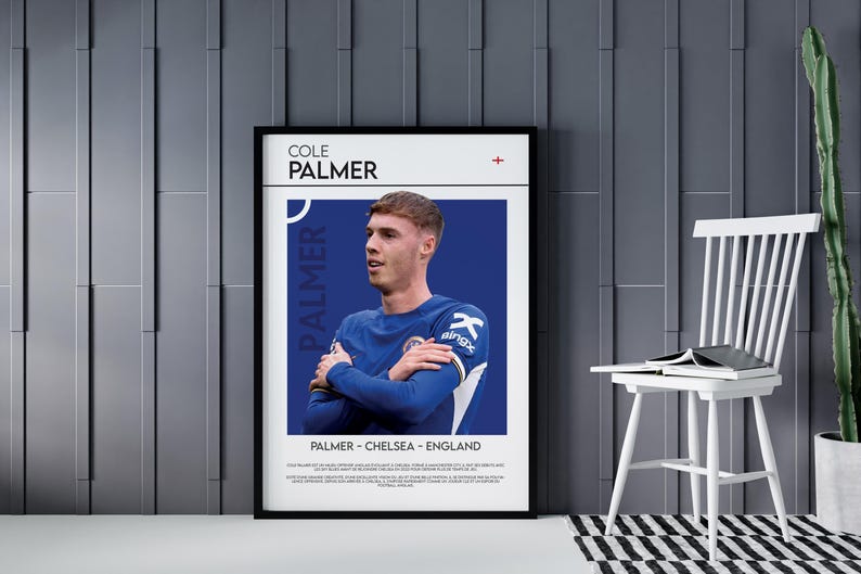 Cole Palmer Poster, Football Wall Art, Palmer Chelsea Digital Poster to ...