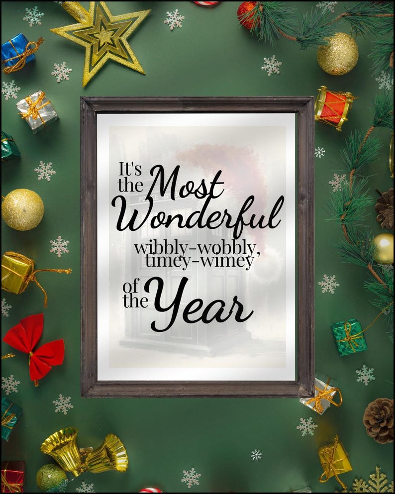 Doctor Who Christmas Digital Art Wibbly-wobbly Timey-wimey TARDIS ...