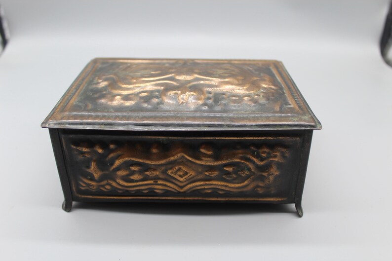 Vintage Copper Box. Forged Copper Sheet. Copper Jewelry Box. Copper Box ...