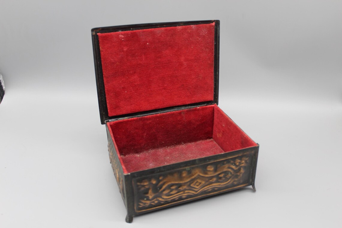 Vintage Copper Box. Forged Copper Sheet. Copper Jewelry Box. Copper Box ...