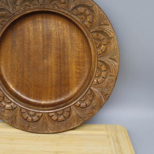 Woodcarving Plate: Embossed Wooden Wall Decor (9.6") - Etsy