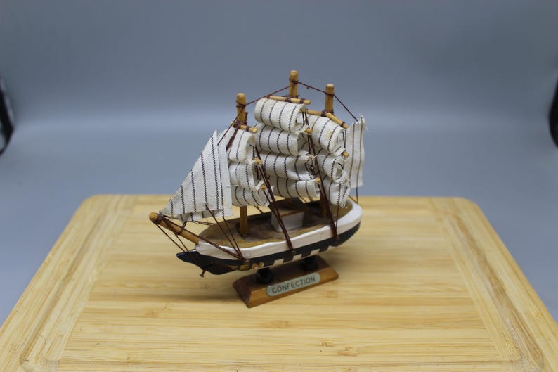 Handmade Wooden Sailing Ship Model: 1970s Bulgarian Craft - Etsy