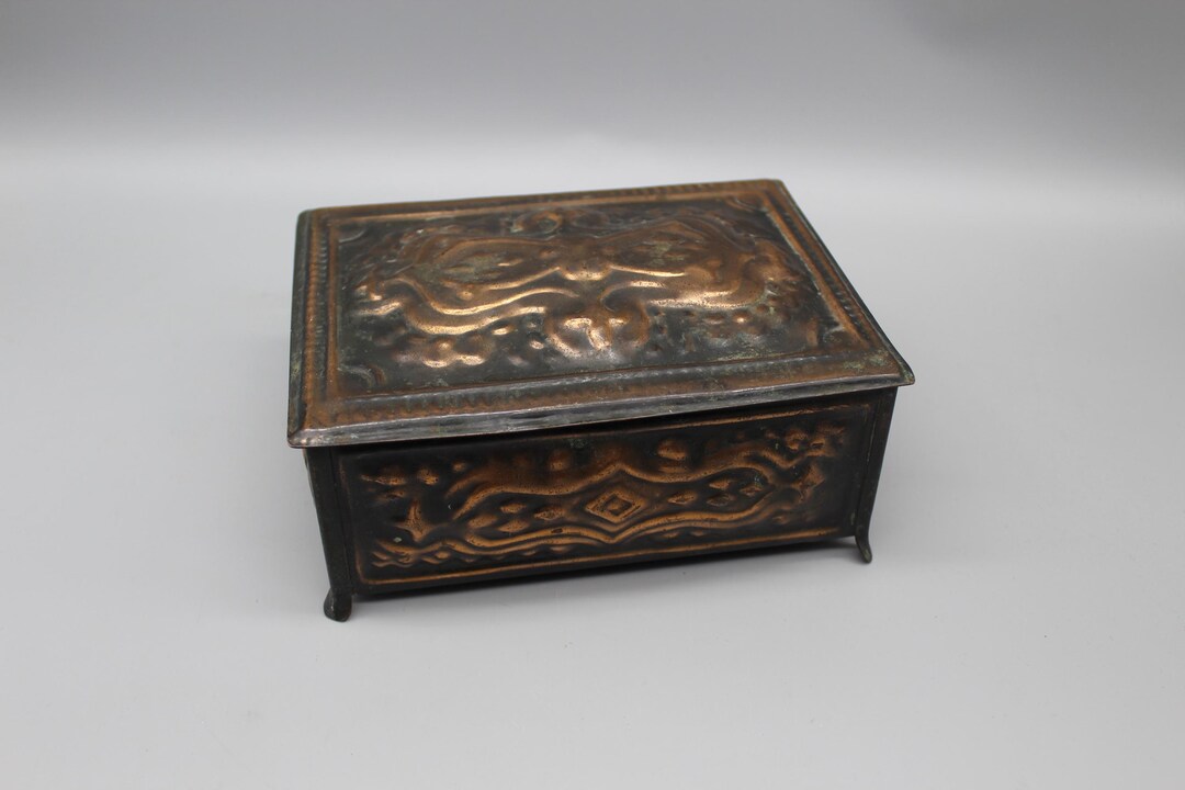 Vintage Copper Box. Forged Copper Sheet. Copper Jewelry Box. Copper Box ...