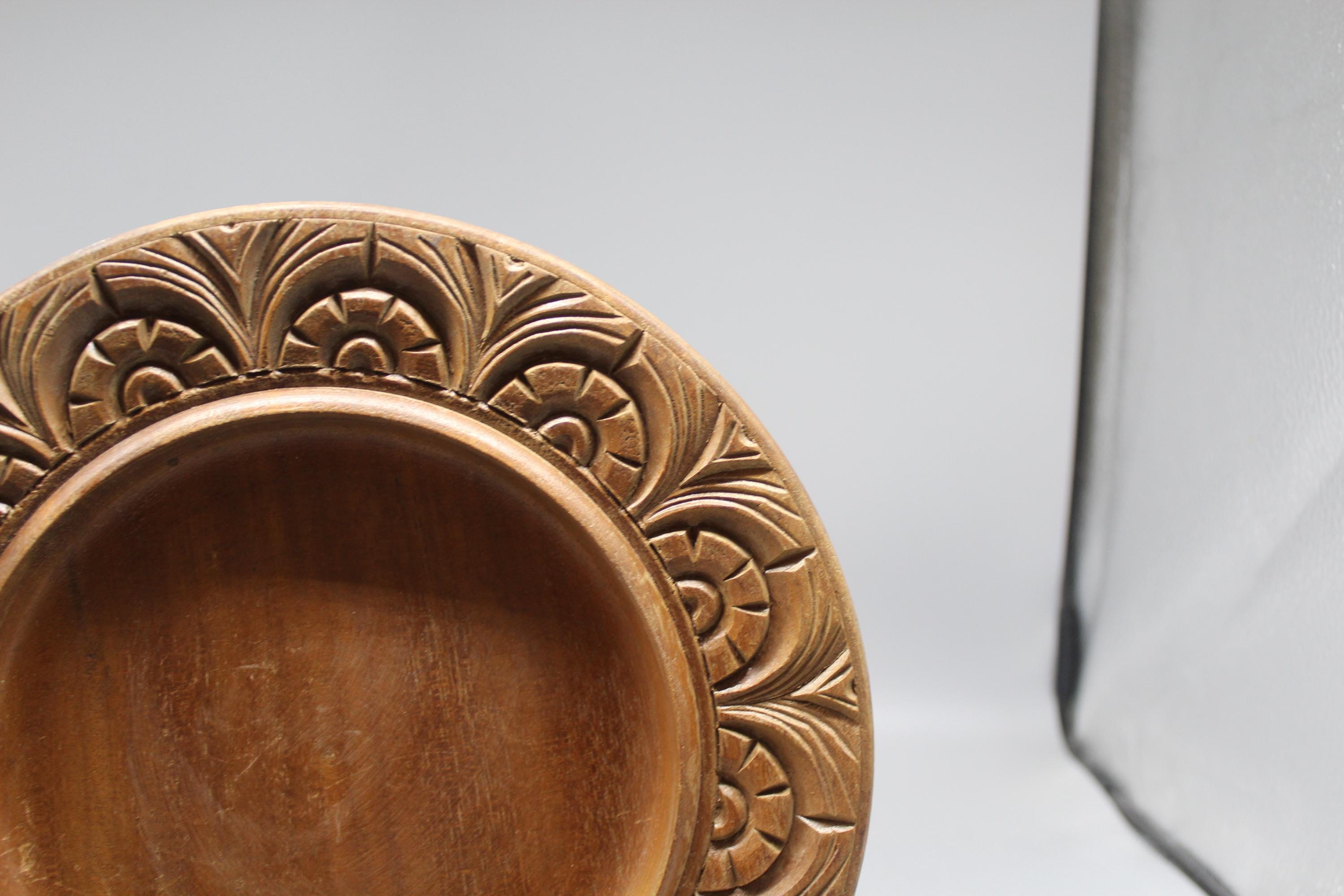 Woodcarving Plate: Embossed Wooden Wall Decor (9.6") - Etsy