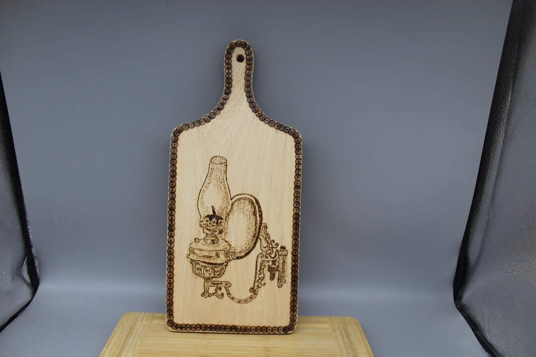 Hand Painted Pyrography Cutting Board: Bulgarian Art Decor - Etsy