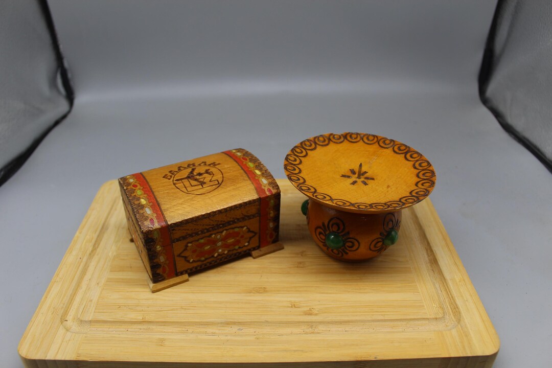 Vintage Candlestick and Box. - Etsy