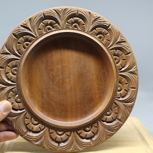 Woodcarving Plate: Embossed Wooden Wall Decor (9.6") - Etsy