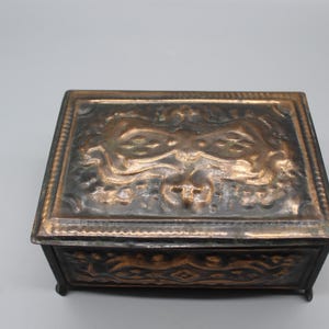 Vintage Copper Box. Forged Copper Sheet. Copper Jewelry Box. Copper Box ...