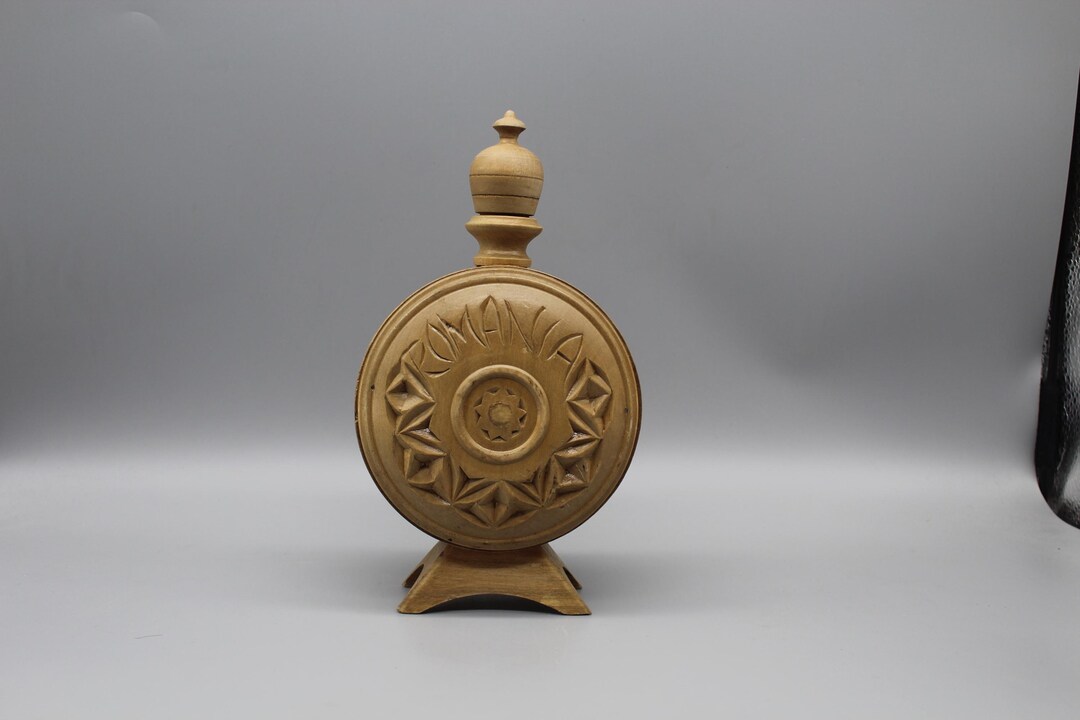 Vintage Wooden Wine/water Vessel. Hand Carving Wooden Wine/water Vessel ...