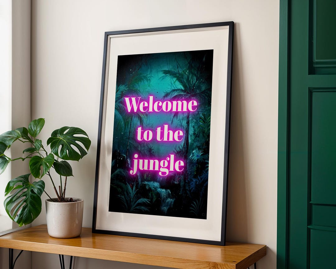 Welcome to the Jungle, Multicoloured Print of Original Acrylic Painting ...
