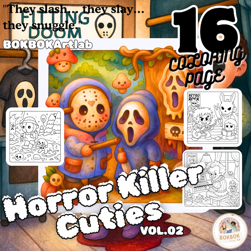 Slasher Coloring Page - Etsy